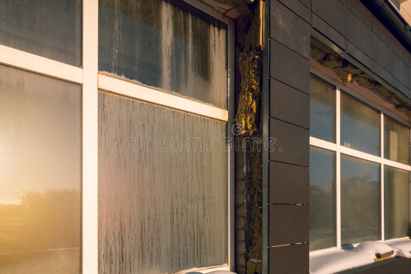 Outside Wall Heat Isolation with Mineral Wool, Building Under ...