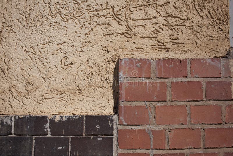 Outside Wall, Plaster And Bricks Stock Image - Image of copy, structure ...