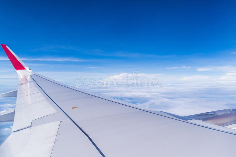 Outside window airplane. stock image. Image of airline - 121258235