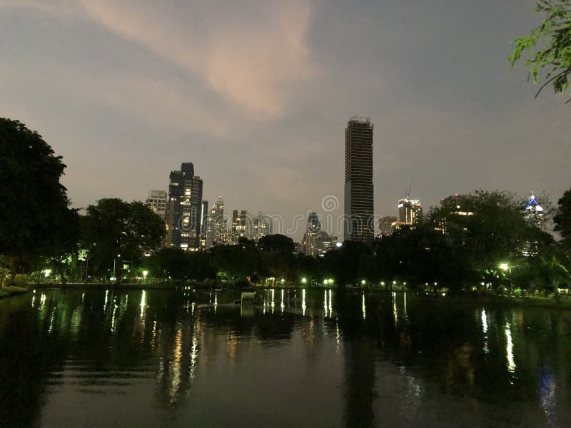 Outskirts of Batam City at Night Stock Image - Image of city, dusk ...