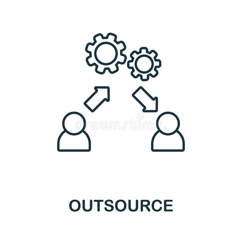 Outsource Icon. Line Element from Project Development Collection ...