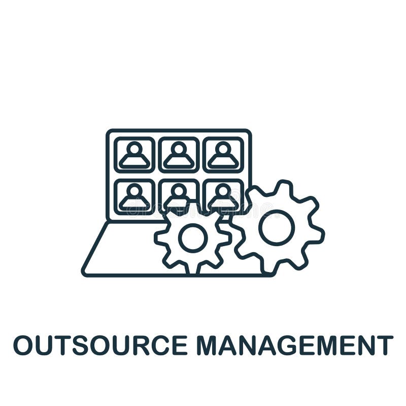 Outsource Management Icon. Line Simple Icon for Templates, Web Design ...