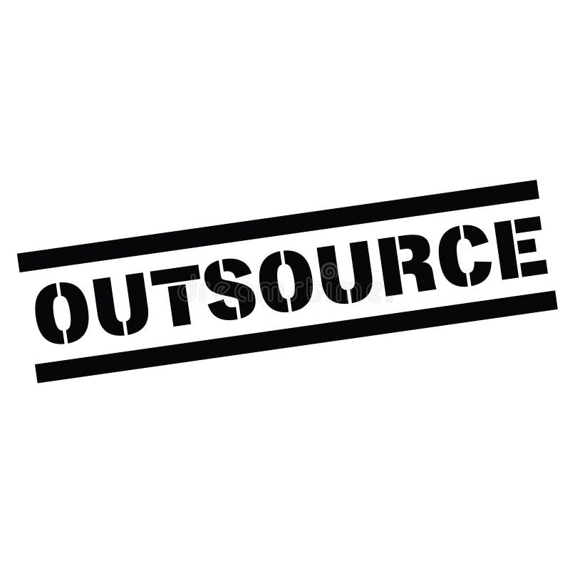 Outsource rubber stamp stock vector. Illustration of sign - 125381146