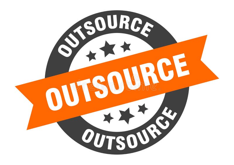 Outsource Sign. Outsource Circular Band Label. Outsource Sticker Stock ...