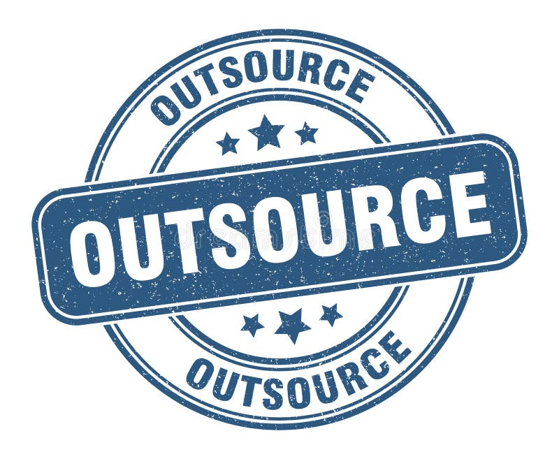 Outsource Stamp. Outsource Round Grunge Sign Stock Vector ...