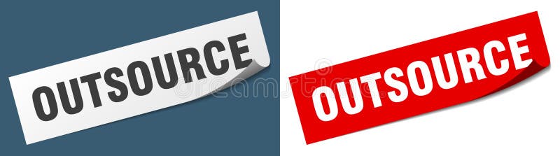 Outsource Sticker. Outsource Sign Set Stock Vector - Illustration of ...