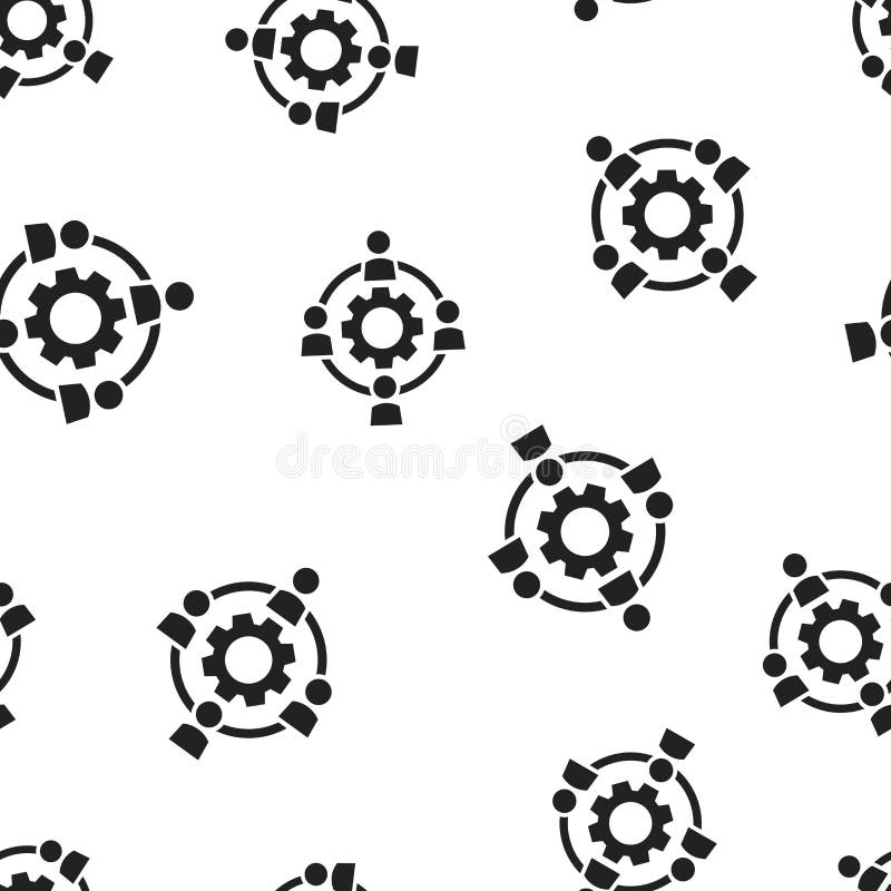 Outsourcing Business Collaboration Icon Seamless Pattern Background ... Outsourcing Business Collaboration Icon Seamless Pattern Background ...