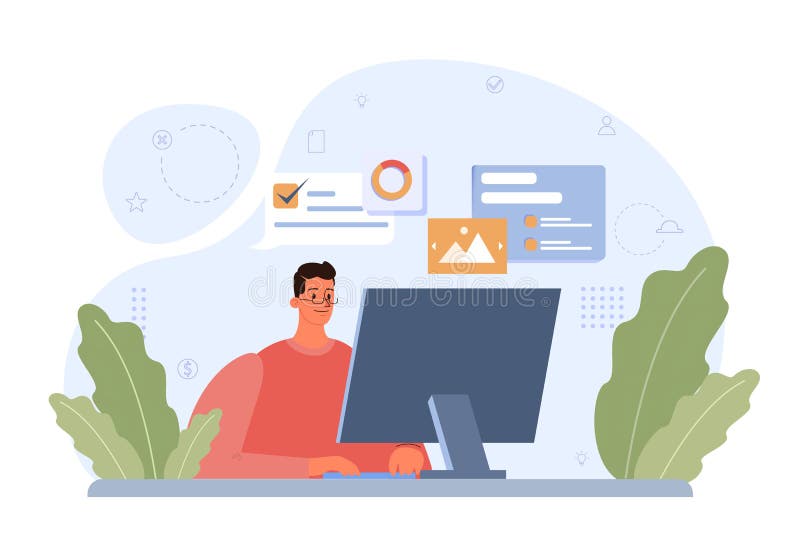 Outsourcing Concept. Telework and Project Delegation, Employee Stock ...