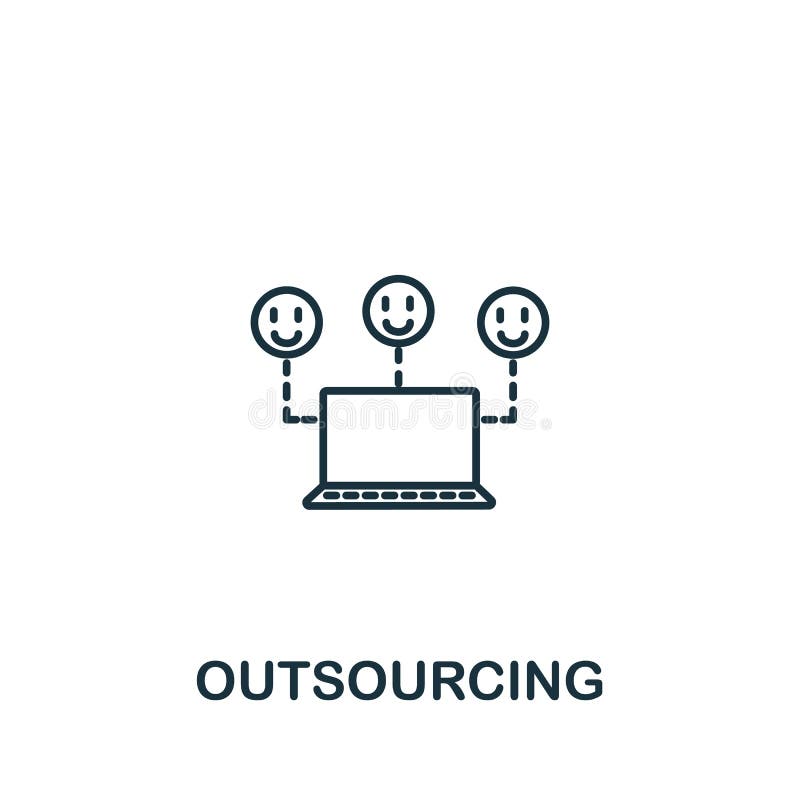 Outsourcing Icon from Customer Service Collection. Simple Line Element ...
