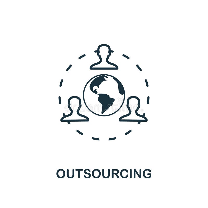 Outsourcing Icon. Line Style Element from Business Strategy Collection ...
