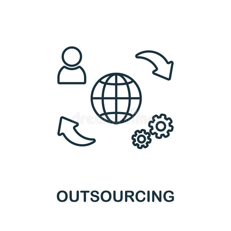 Outsourcing Icon. Line Element from Digital Transformation Collection ...