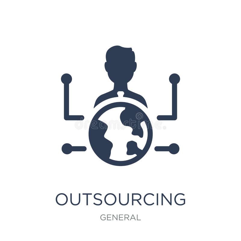 Outsourcing Icon. Trendy Flat Vector Outsourcing Icon on White B Stock ... Outsourcing Icon. Trendy Flat Vector Outsourcing Icon on White B Stock ...