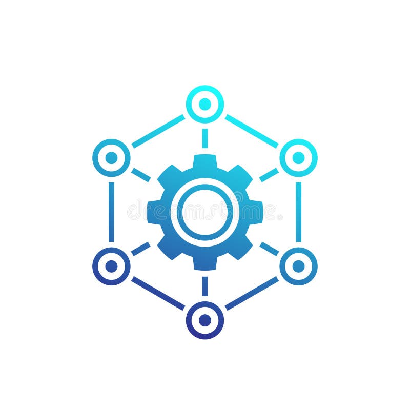 Outsourcing icon on white stock vector. Illustration of network - 124558307