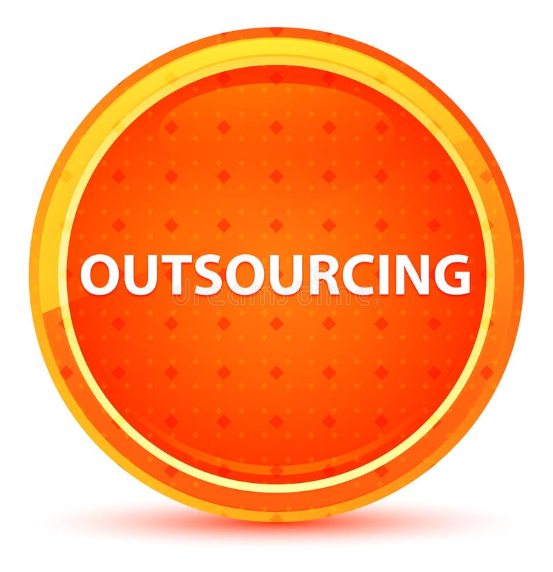 Outsourcing Natural Orange Round Button Stock Illustration ...