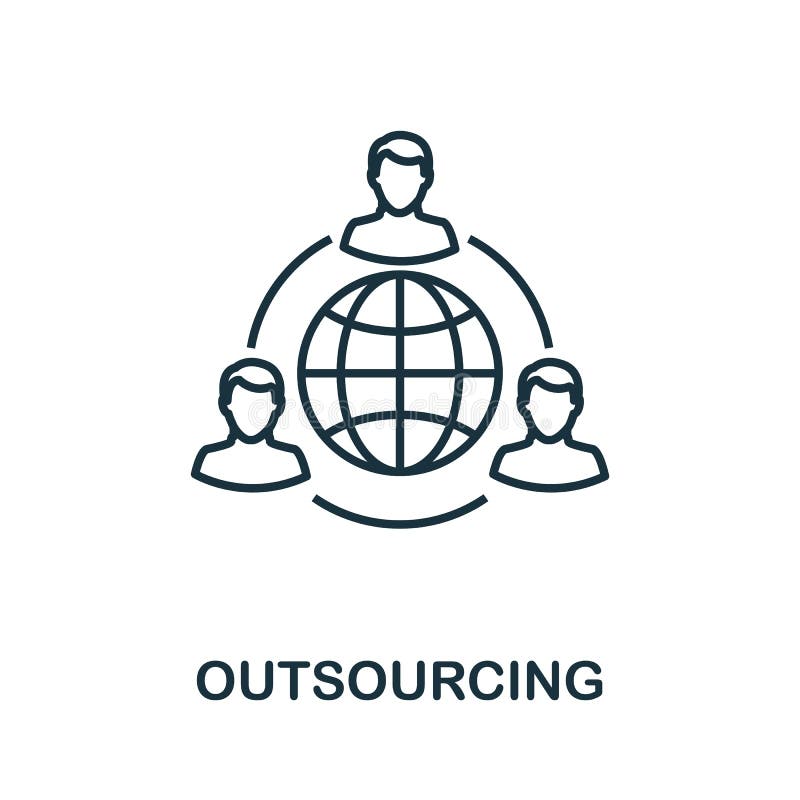 Outsourcing Vector Icon Symbol. Creative Sign from Icons Collection ...