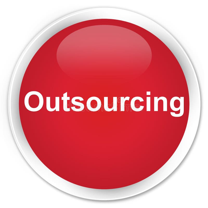Outsourcing Premium White Round Button Stock Illustration ...