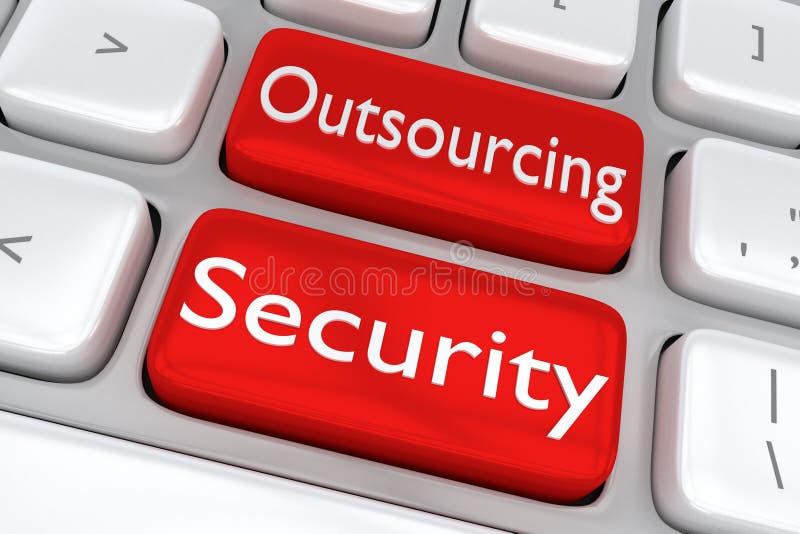 Outsourcing Security Concept Stock Illustration - Illustration of ...
