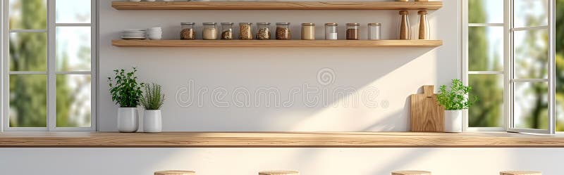 Outstanding Banner for Kitchen Wall Art - a Shelf with Jars of Grains ...