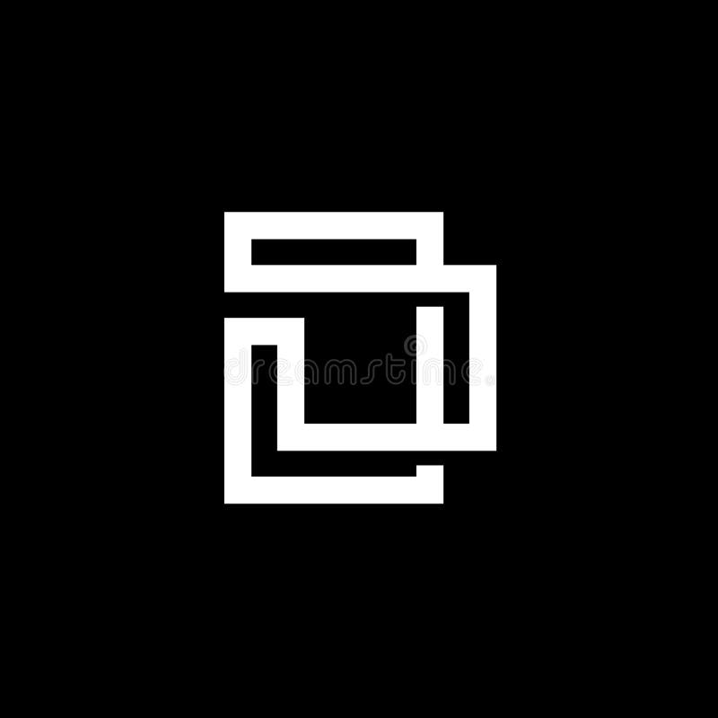 Outstanding Elegant Modern Black and White Color Alphabet D Initial ...