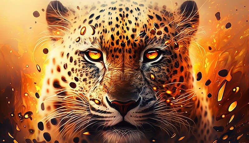Outstanding Image of Colorful Abstract Panther Artwork Stock ...