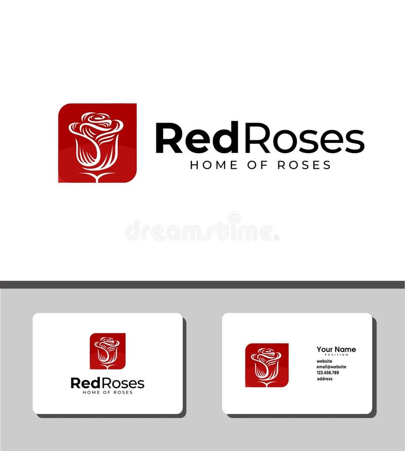 Outstanding Logo Template Design that Illustrates Classic Red Rose ...
