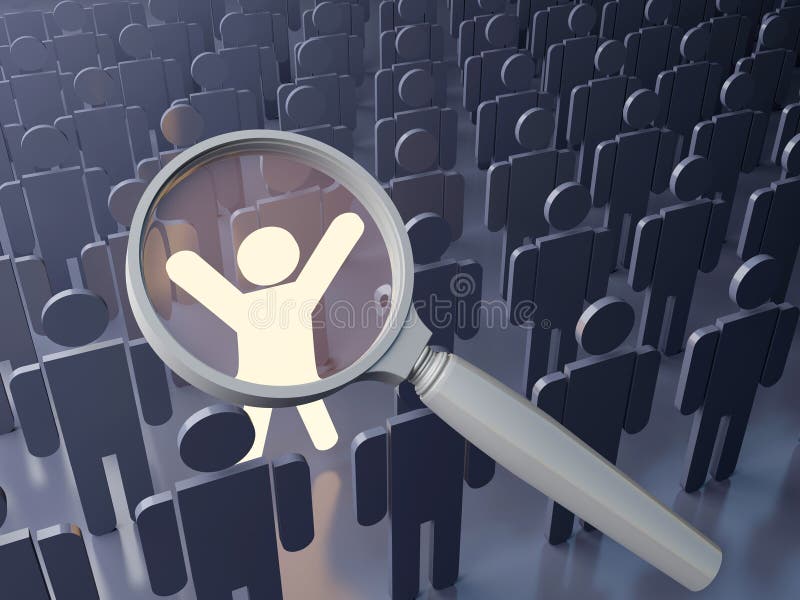 Outstanding people search stock illustration. Illustration of quality ...