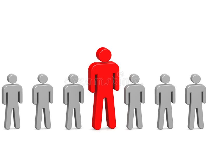 Outstanding red man stock illustration. Illustration of concept - 98572360