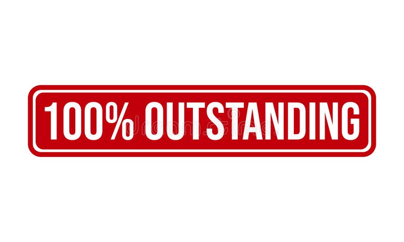 100 Outstanding Rubber Stamp. 100 Outstanding Grunge Stamp Seal Vector ...