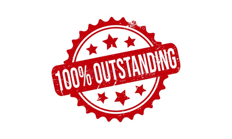 100 Outstanding Rubber Stamp. 100 Outstanding Grunge Stamp Seal Vector ...