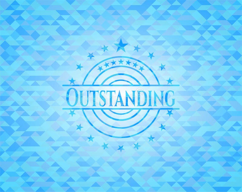 Outstanding Sky Blue Emblem with Mosaic Background Stock Vector ...