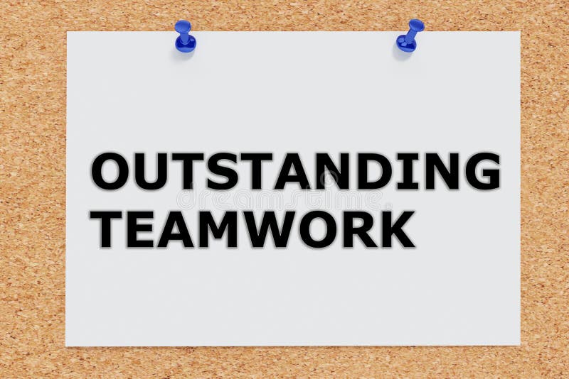 Outstanding Teamwork Concept Stock Illustration - Illustration of ...