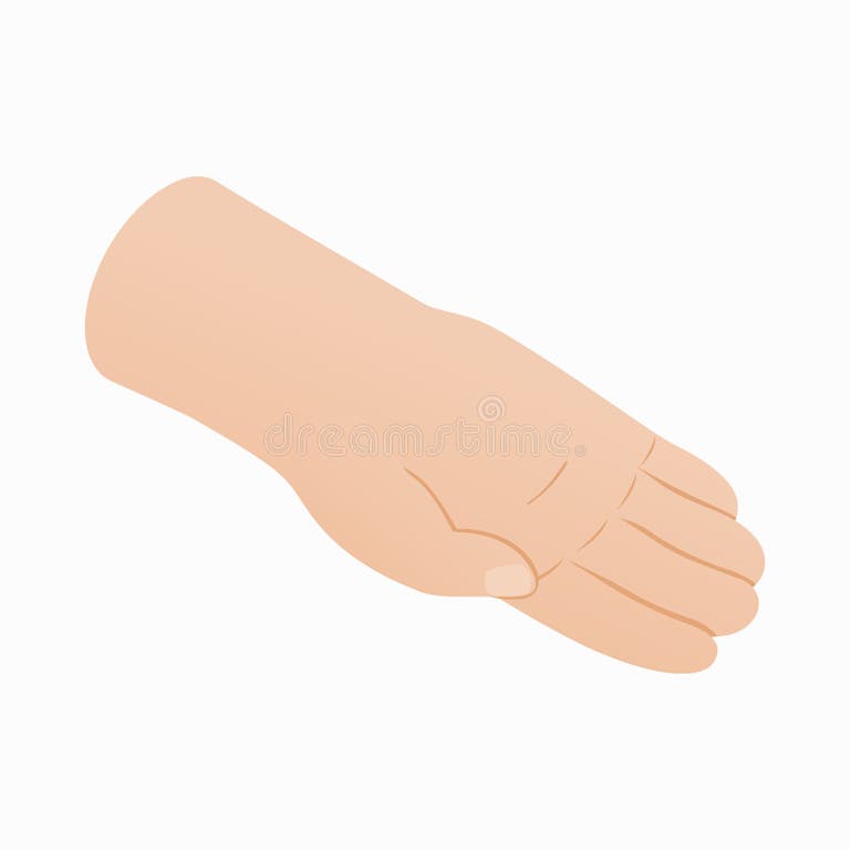 Outstretched Hand Gesture Icon, Isometric 3d Style Stock Vector ...