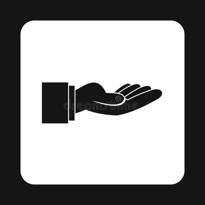 Outstretched Hand Gesture Icon, Simple Style Stock Vector ...