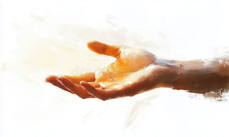 Outstretched Hand Symbolizing Help, Support, and Connection in Soft ...