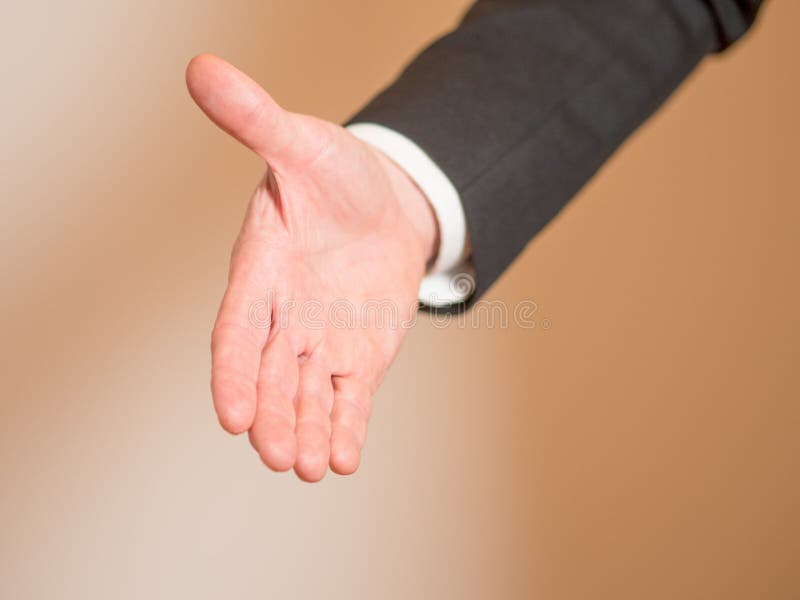 Outstretched Hand To Welcome Stock Photo - Image of person, owner: 47011754