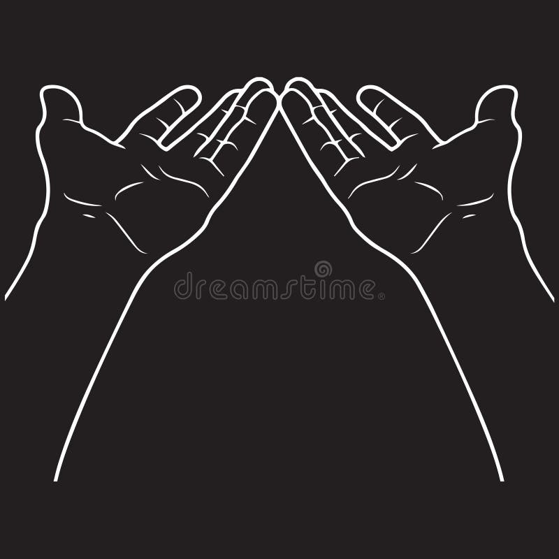 Outstretched Hands. Vector Illustration Decorative Design Stock Vector ...