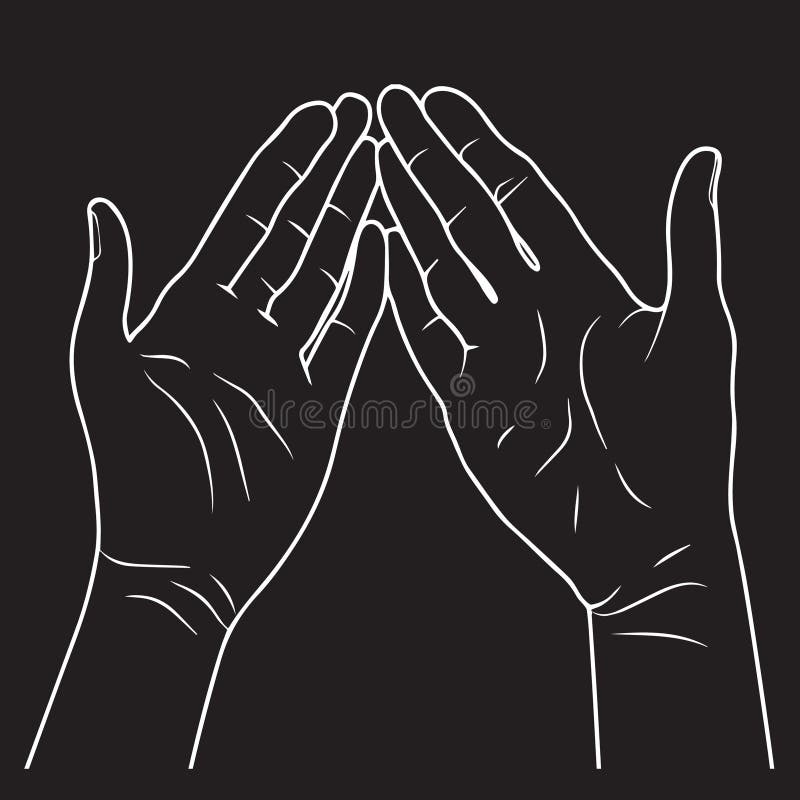 Outstretched Hands. Vector Illustration Decorative Design Stock Vector ...