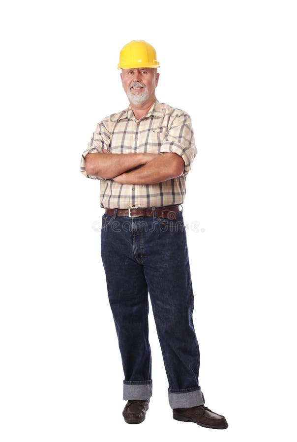 Ouvrier debout photo stock. Image du visage, construction - 8744074