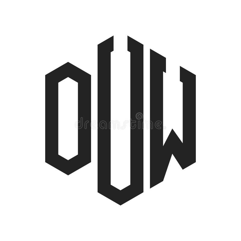 OUW Logo Design. Initial Letter OUW Monogram Logo Using Hexagon Shape ...