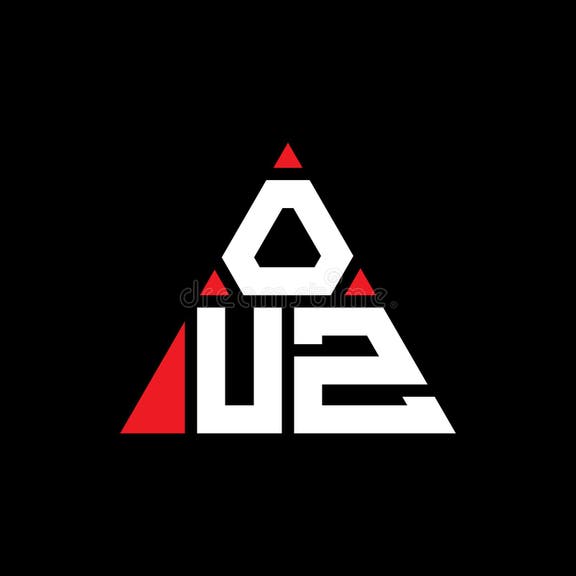 OUZ Triangle Letter Logo Design with Triangle Shape. OUZ Triangle Logo ...