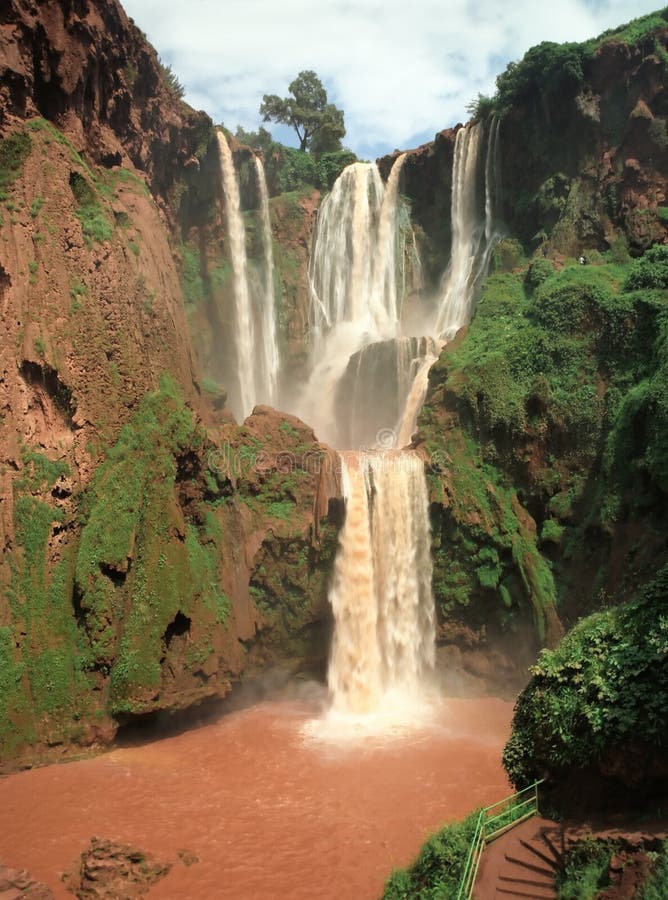 Ouzoud falls stock photo. Image of stone, forest, green - 4860558