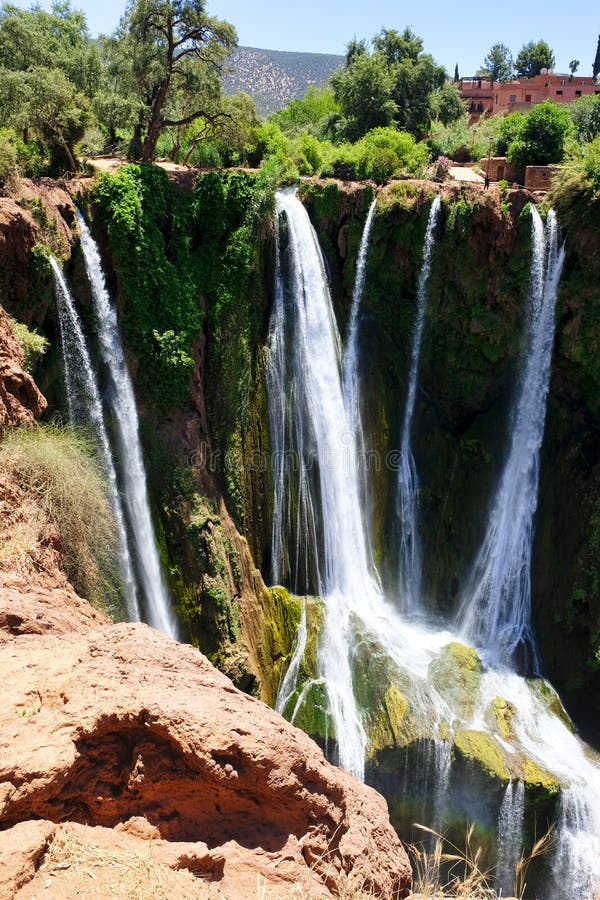 Ouzoud Waterfalls in North Africa Stock Image - Image of nature ...