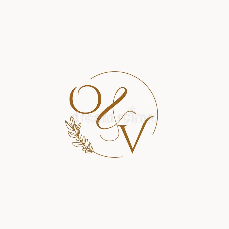 OV Initial Wedding Monogram Logo Stock Illustration - Illustration of ...