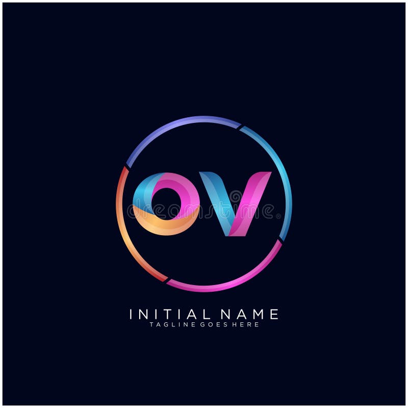 OV Letter Logo Icon Design Template Elements Stock Vector ...