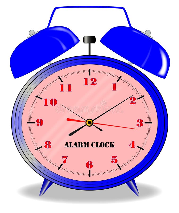 Oval Alarm Clock stock illustration. Illustration of analogue - 50392270