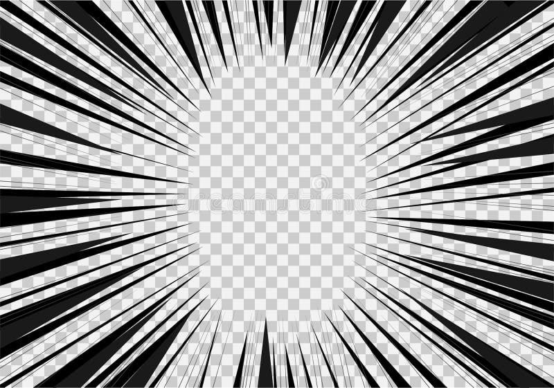 Manga Speed Frame, Flash Explosion Template. Superhero Speed Action ...