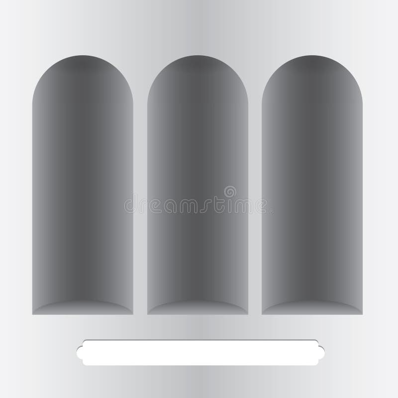 Oval Arch Pattern, Simple Style Stock Vector - Illustration of black ...