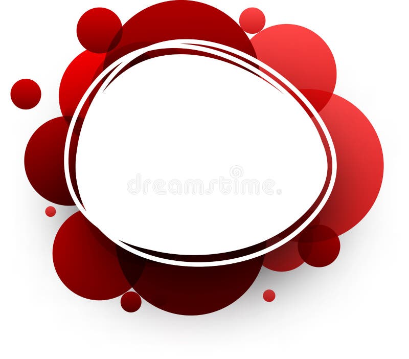 Oval Background with Red Bubbles. Stock Vector - Illustration of ...