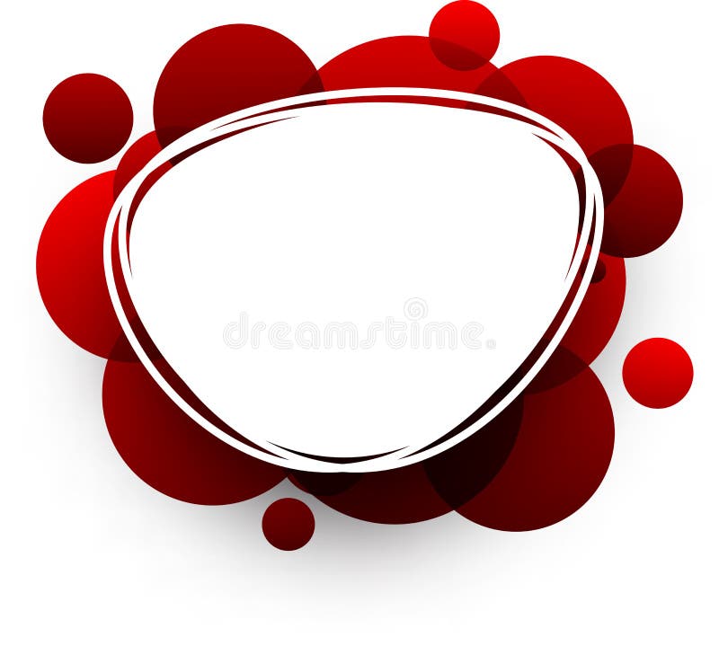 Oval Background with Red Bubbles. Stock Vector - Illustration of ...