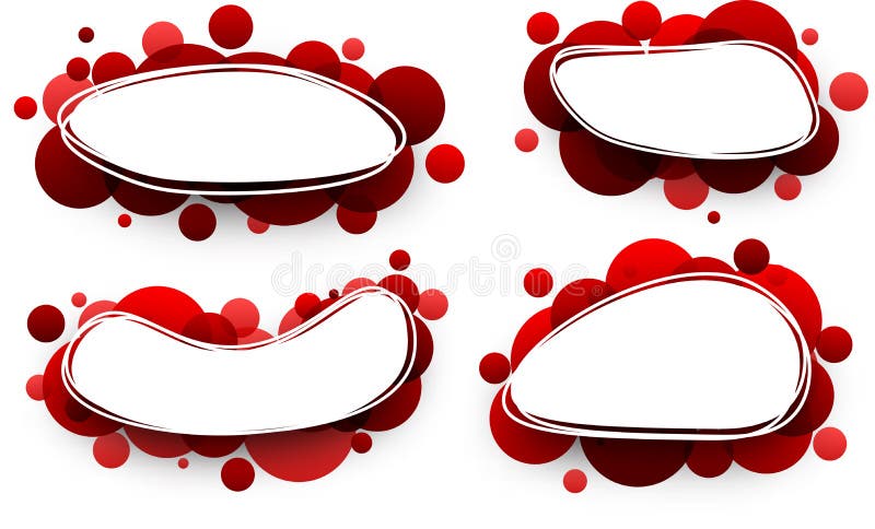 Oval Backgrounds with Red Bubbles. Stock Vector - Illustration of ...